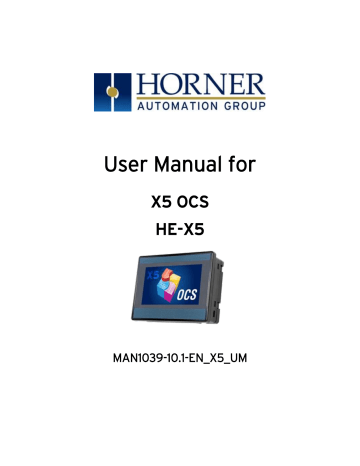 Horner APG HE-X5 User Manual | Manualzz