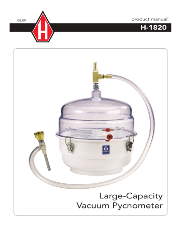 Humboldt H-1820 Vacuum Pycnometer Set Product Manual | Manualzz