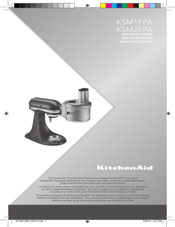 KitchenAid KSM2FPA Food Processor Manuel du propriétaire | Manualzz