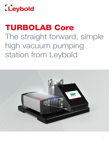 Leybold TURBOLAB Core 90 i Vacuum pump system Owner manual | Manualzz