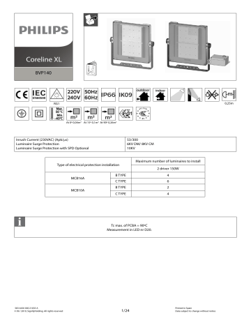 Philips CoreLine tempo X-Large Installation Guide | Manualzz