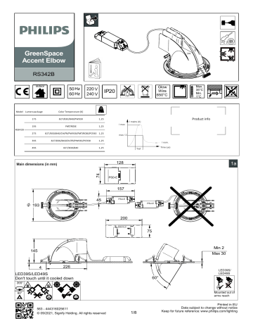 Philips RS342B 27S/830 PSU-E WB CP WH Mode d'emploi | Manualzz