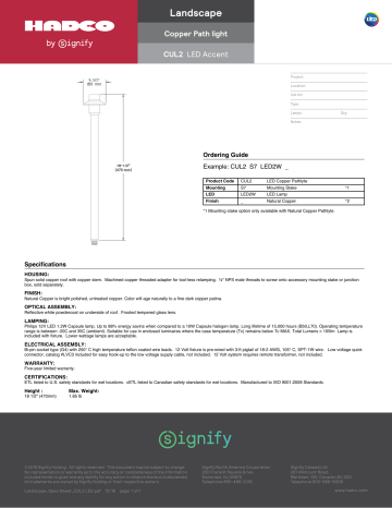 Philips Hadco PATH,COPPER,12V,LED,T3 LMP,STK Specifications | Manualzz