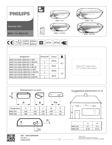 Philips FWC LED Mode d'emploi | Manualzz