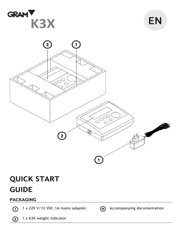 Gram K3X M Industrial Indicators Quick Start Guide | Manualzz