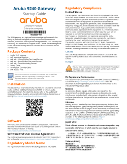 Aruba 9240 - Getting Started, Getting started guide, Reference guide ...