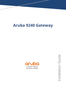 Aruba 9240 - Getting Started, Getting started guide, Reference guide ...