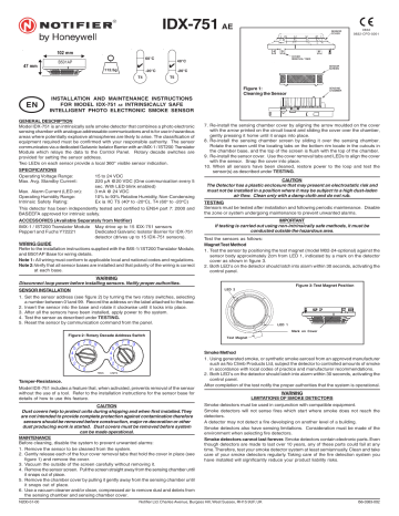 Notifier IDX-751AE Installation and Maintenance Instructions | Manualzz