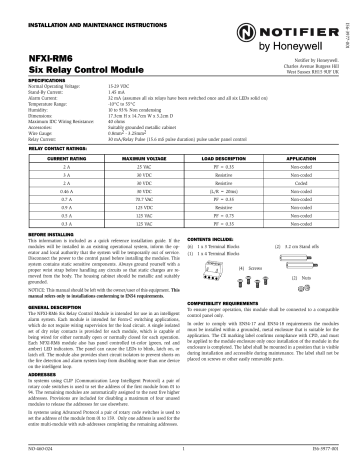 Notifier NFXI-RM6 Bedienungsanleitung | Manualzz