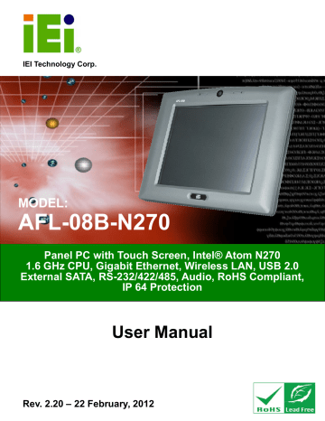 IEI Integration AFL-08B-N270 Intel® Atom™ Processor N270 1.60 GHz User ...
