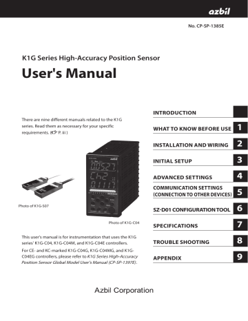 Azbil K1G-C04E User's manual | Manualzz