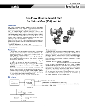 Azbil CMG Product sheet | Manualzz