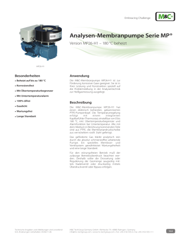 M&C TechGroup MP26/H1, 230 V Datenblatt | Manualzz