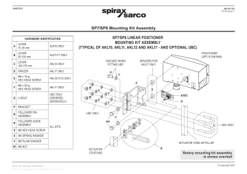 Spirax Sarco SP7/SP8 Mounting Kit Assembly Installation and Maintenance ...