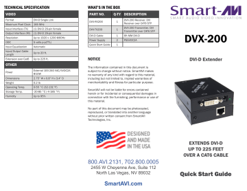 Smart-AVI DVX-RX200 Quick Start Guide | Manualzz