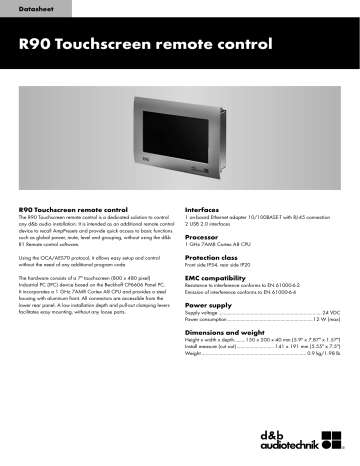 D&B Audiotechnik R90 Datasheet | Manualzz