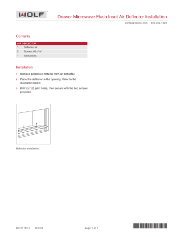 Wolf 822113 24 in. Flush Inset Installation Manual | Manualzz