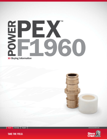 Sioux Chief 630WG248E PowerPex® 1/2 Specification | Manualzz