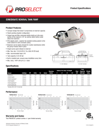 PROSELECT PSCPV220WS - Installation manual, Specification