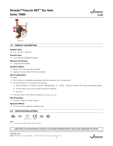 Victaulic S080N68403 FireLock™ NXT™ Series 768N 8 in. Grooved Ductile ...