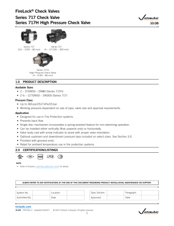 Victaulic V080717PE0 FireLock® Series 717 8 in. Ductile Iron Grooved ...