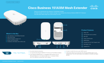 Cisco Business 100 Series Mesh Extenders Quick Start Guide | Manualzz