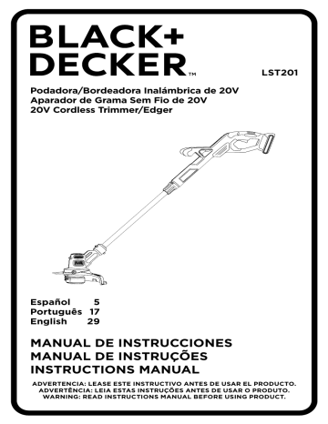 BLACK+DECKER LST201 String trimmer Instruction Manual | Manualzz