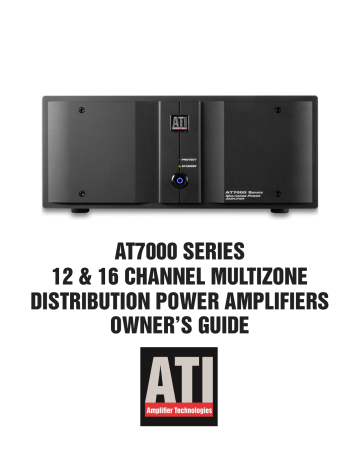 ATI AT7000 Power Amplifier Owner's Manual | Manualzz