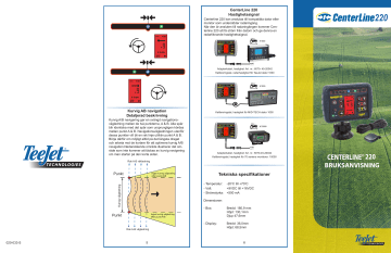 TeeJet CenterLine 220 Användarguide | Manualzz