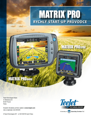 TeeJet Matrix Pro 570G & Matrix Pro 840G Quick guide | Manualzz