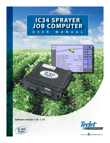 TeeJet IC34 Sprayer User Manual | Manualzz