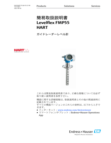 Endres+Hauser Levelflex FMP55 HART ユーザーマニュアル | Manualzz