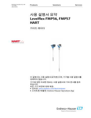 Endres+Hauser Levelflex FMP56, FMP57 HART 사용자 설명서 | Manualzz
