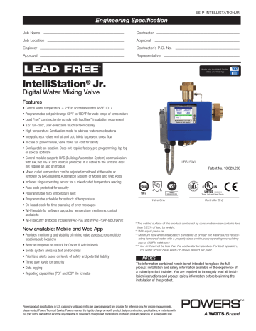 Powers IntelliStation Jr. Specification Sheet | Manualzz