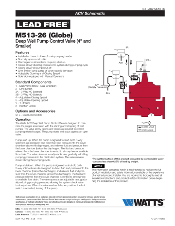 Watts M513-26 Specification Sheet | Manualzz