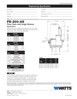 Watts FD-200-AS - Specification | manualzz.com