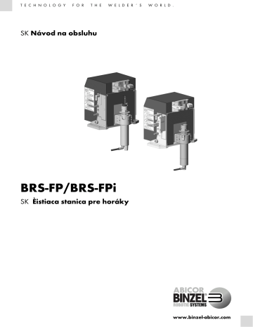 Abicor Binzel Torch Cleaning Station BRS Návod na používanie | Manualzz