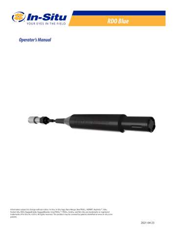 In-Situ RDO BLUE Operator's Manual | Manualzz