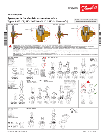 Danfoss AKV 10P2 , AKVP Electric Expansion Valve - Spare Parts Guide d ...