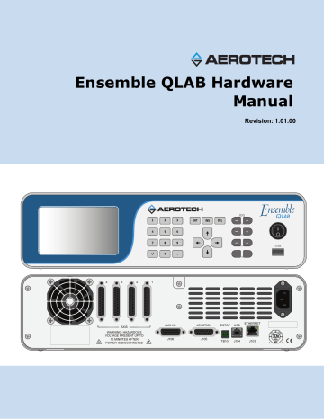 Aerotech Ensemble QLAB Controller Owner's Manual | Manualzz