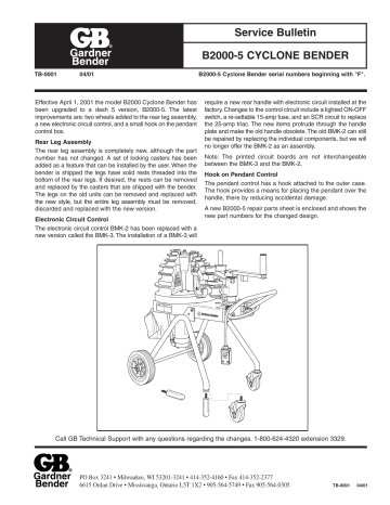 Gardner Bender B2000 (Series F) Instruction manual | Manualzz