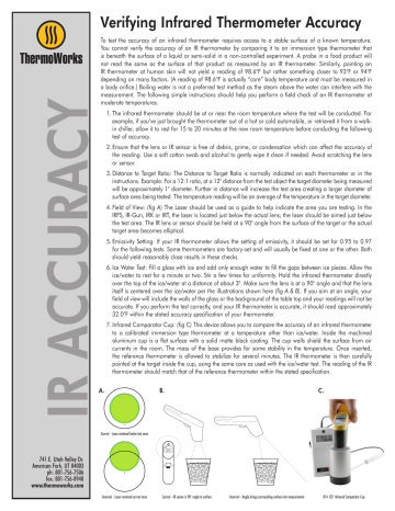 ThermoWorks Infrared Comparator Calibration Cup Instructions | Manualzz