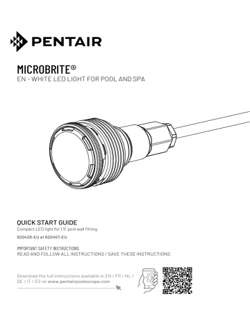 Pentair MicroBrite Quick Start Guide | Manualzz