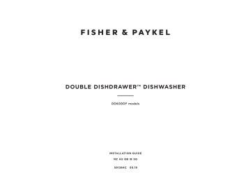 Fisher & Paykel DD60DDFB9 Double DishDrawer™ Dishwasher Installation ...