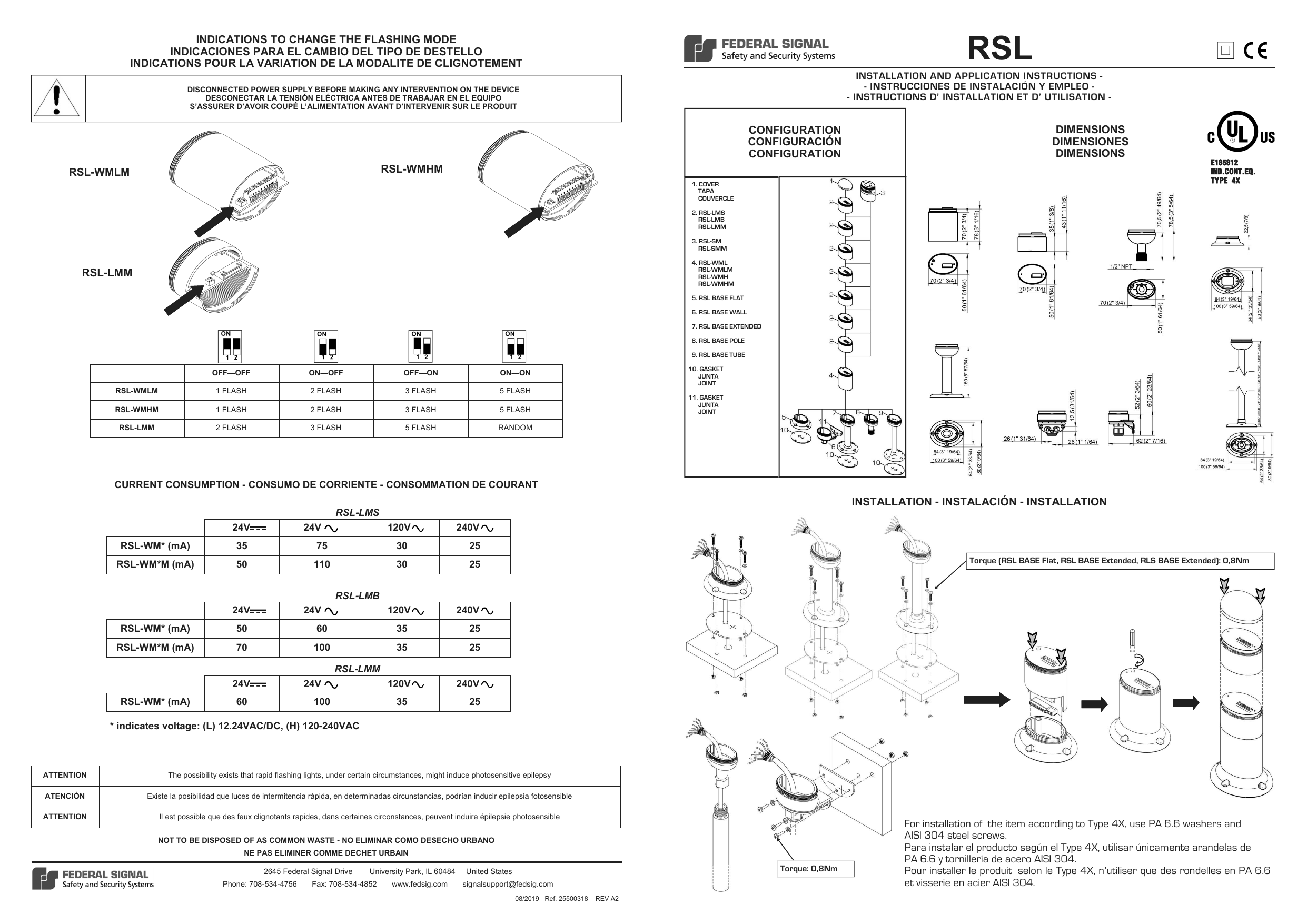 Federal Signal Radiant Stack Light | Shelly Lighting