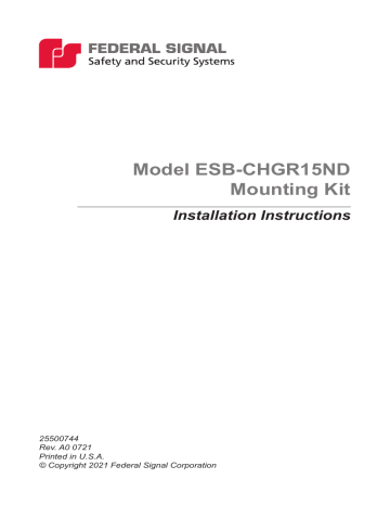 Federal Signal DynaMax/ES100C Product Manual | Manualzz
