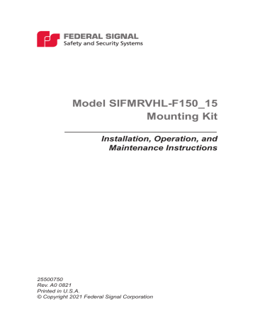 Federal Signal Spectralux ILS Low-Profile Product Manual | Manualzz