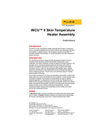 Fluke INCU II Instructions | Manualzz