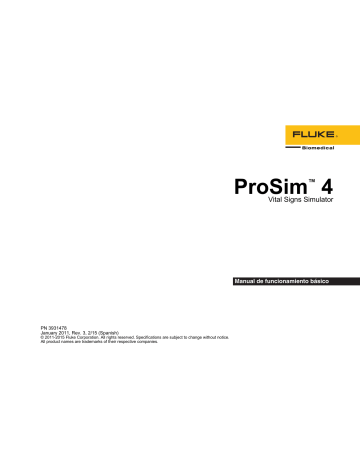 Fluke ProSim 4 Manual de usuario | Manualzz