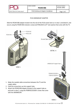 PDi pdi-p15x - Installation instructions, Quick start Guide, User manual